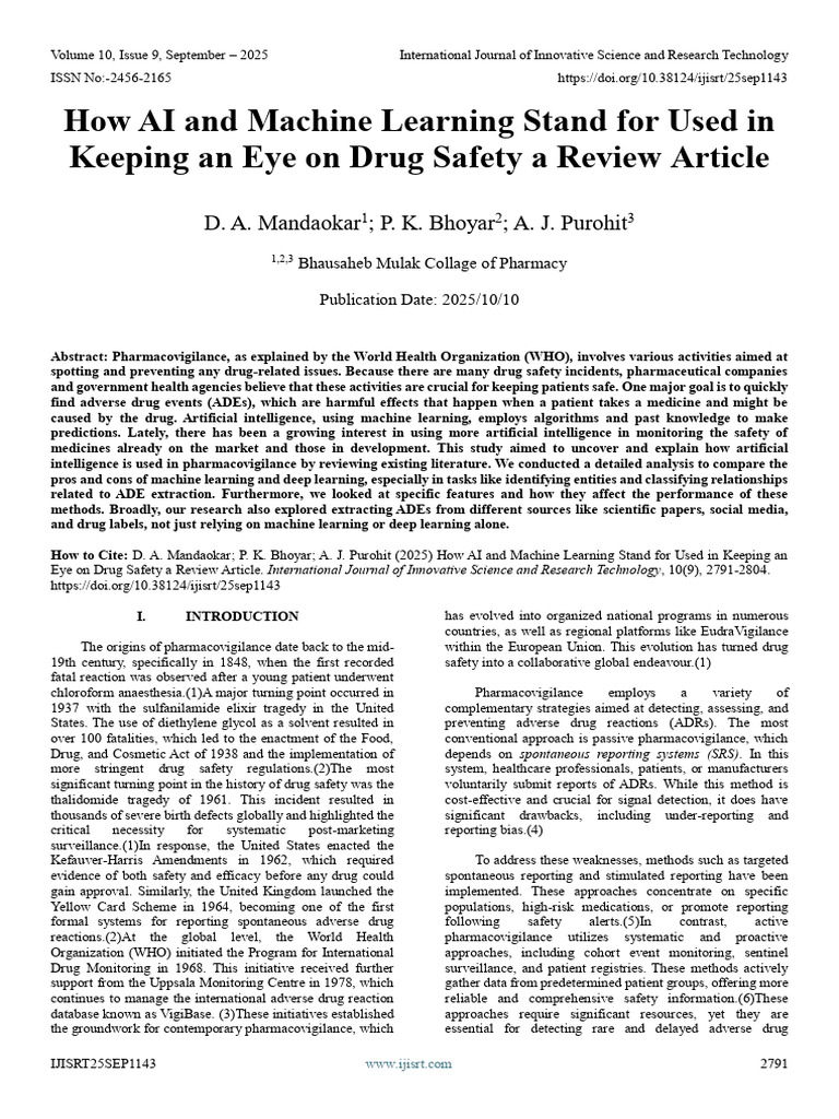 How AI and Machine Learning Stand For Used in Keeping An Eye On Drug ...