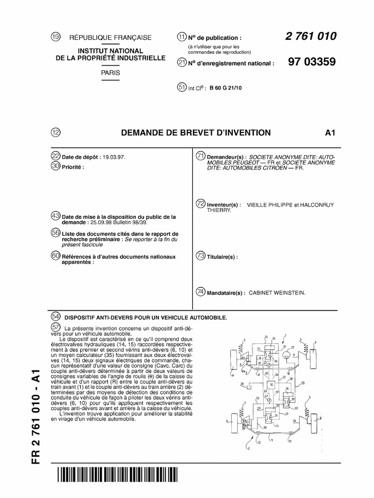 1997 03 19 Brevet Anti Devers 1 | PDF