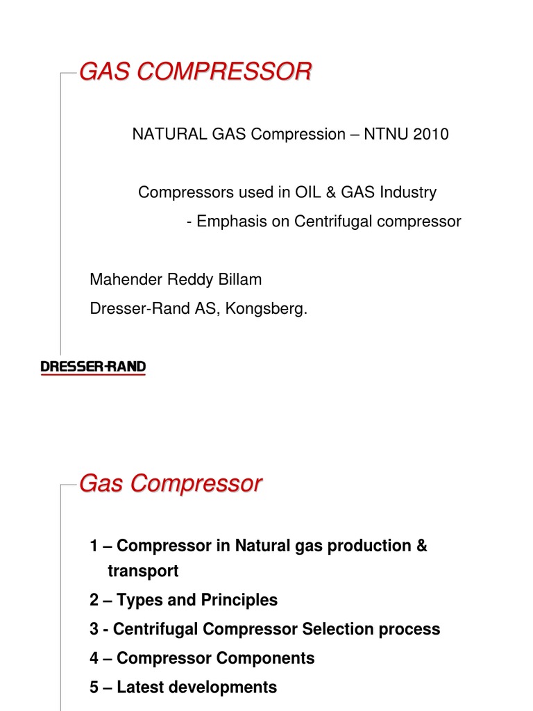 Gas Compressor | PDF | Gas Compressor | Turbine