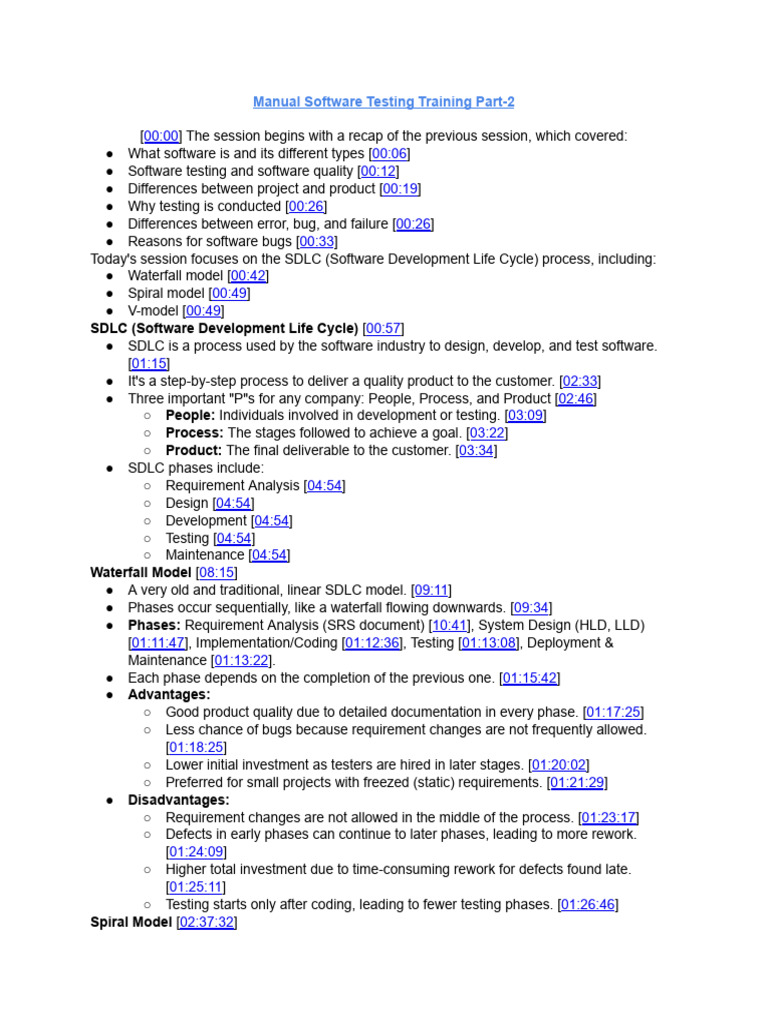 Manual Software Testing Training Part-2 | PDF