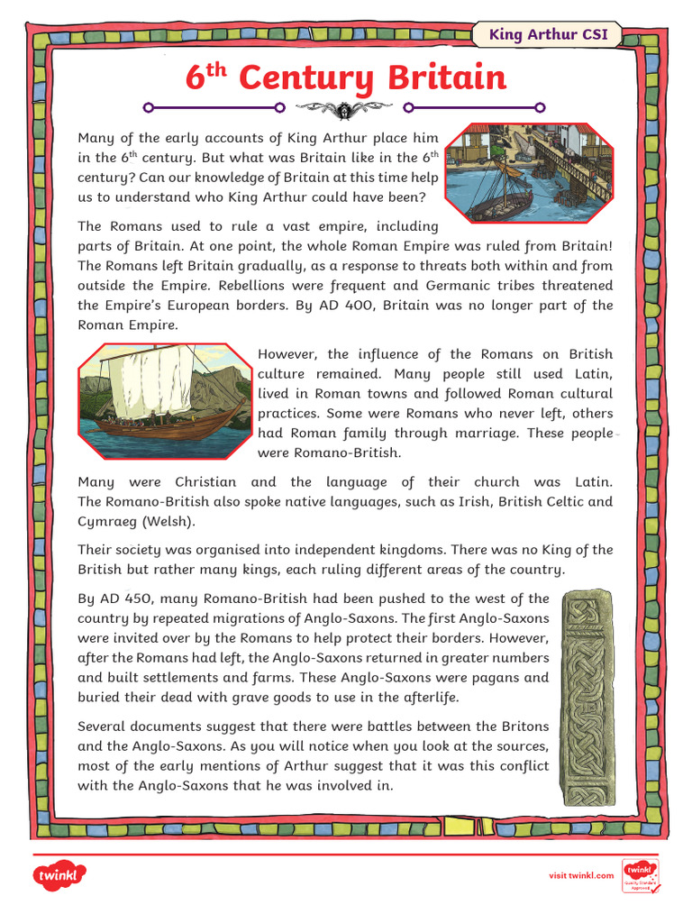 6th Century Britain | PDF