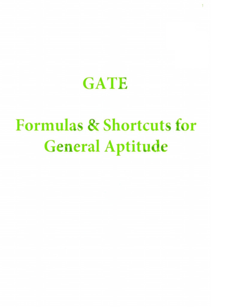 General Aptitude | PDF