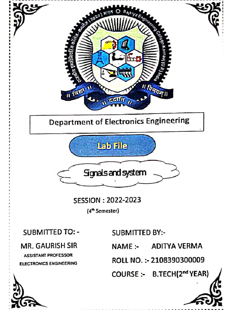 Lab Front Page Design | PDF