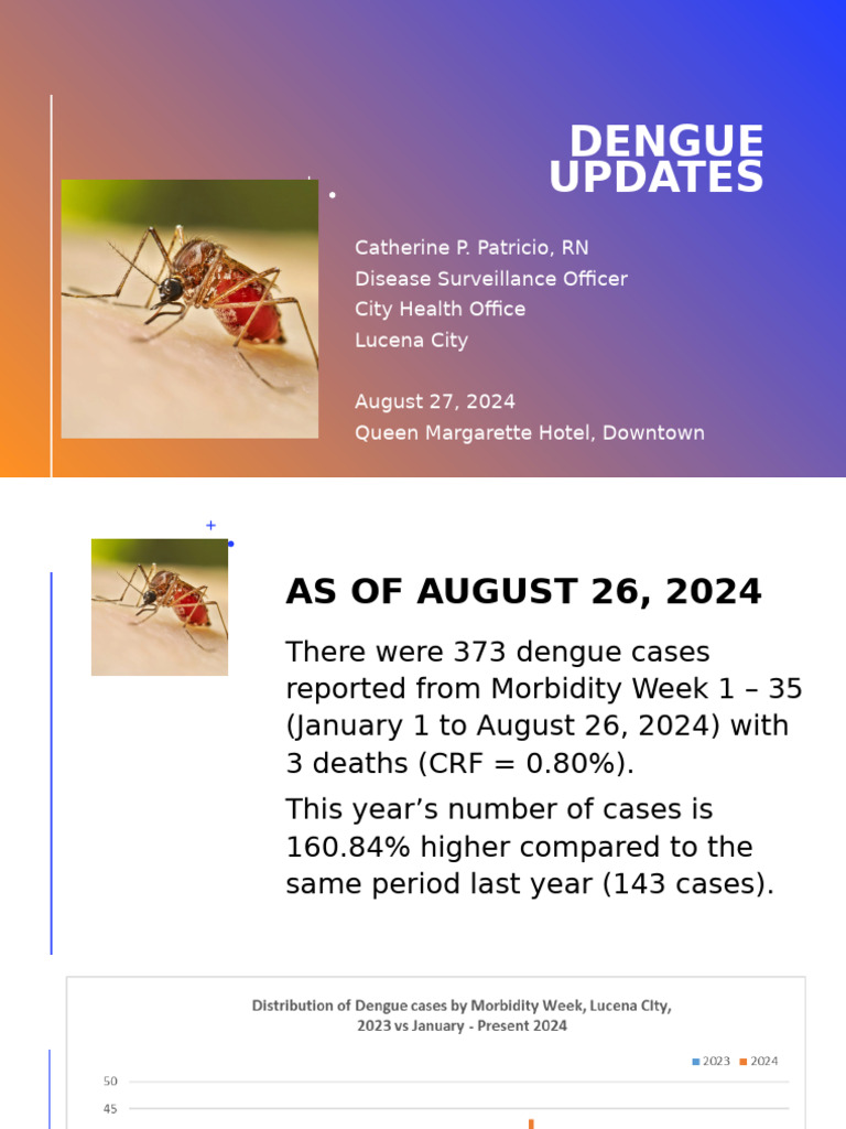 Dengue Cases Presentation 8-27-24 | PDF