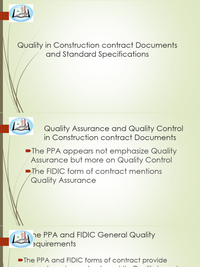 Quality Control in Construction Contracts | PDF | Concrete ...