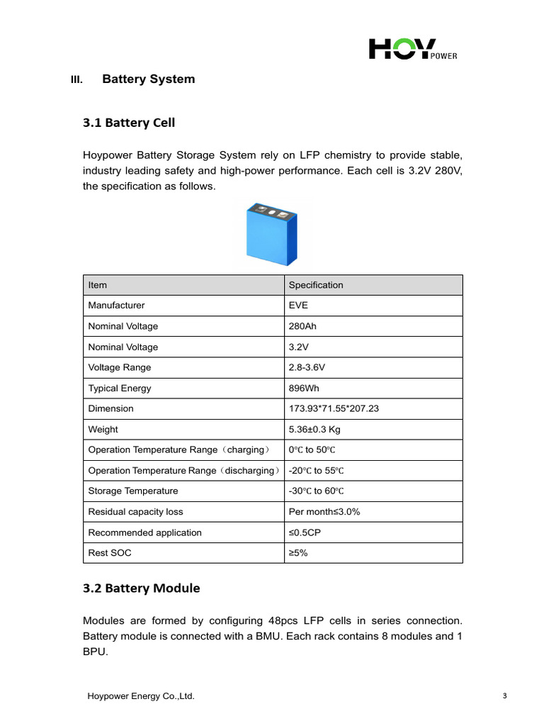 Hoypower Battery Storage System Overview | PDF | Battery Charger ...