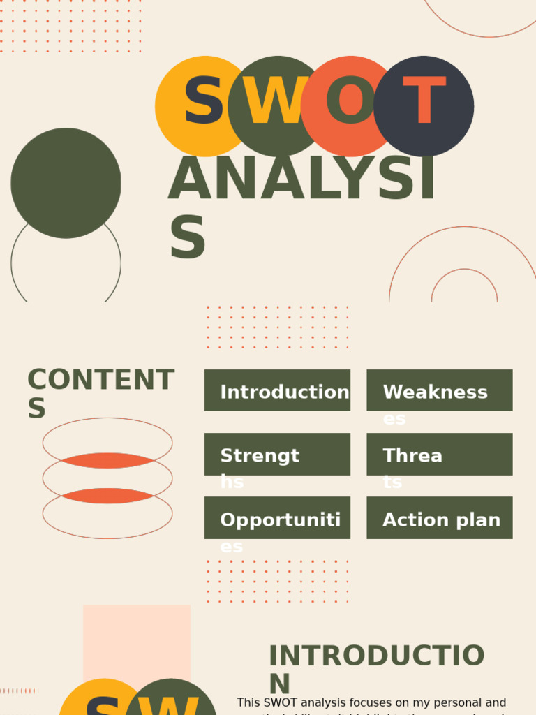 Yellow Green Orange and Black Simple Swot Analysis Presentation ...