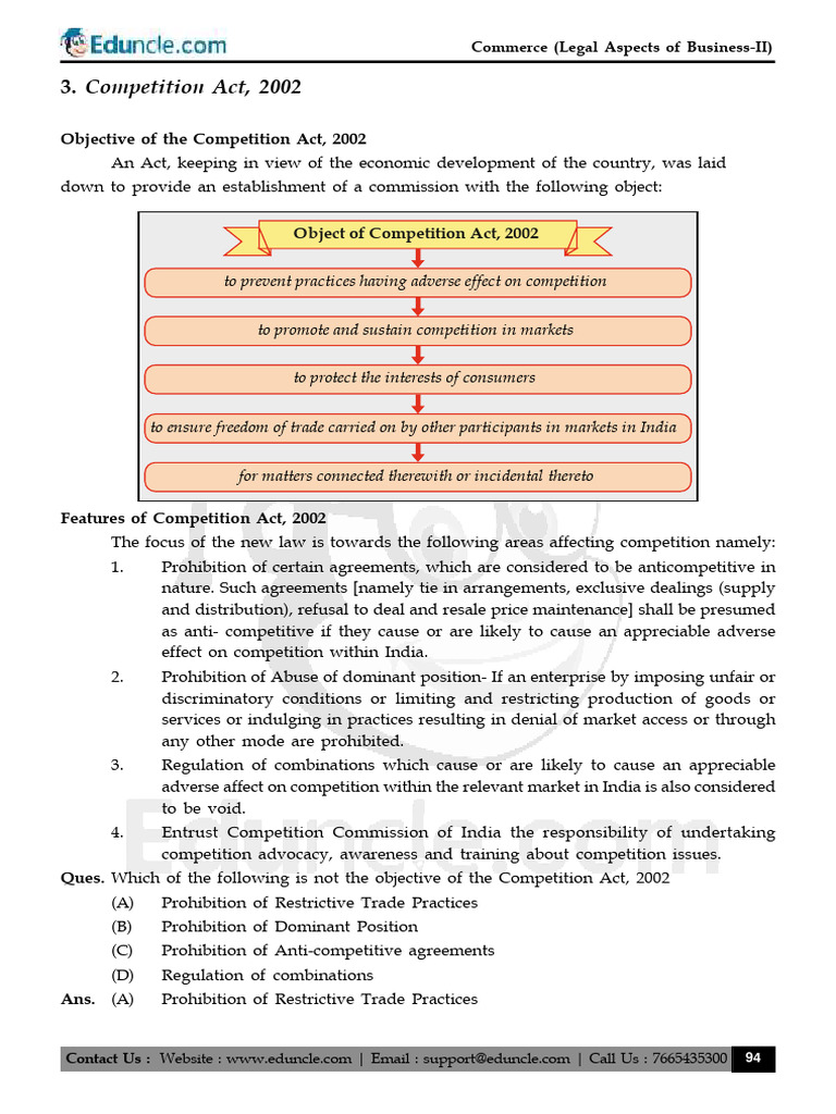 Overview of Competition Act, 2002 | PDF | Limited Liability Partnership ...
