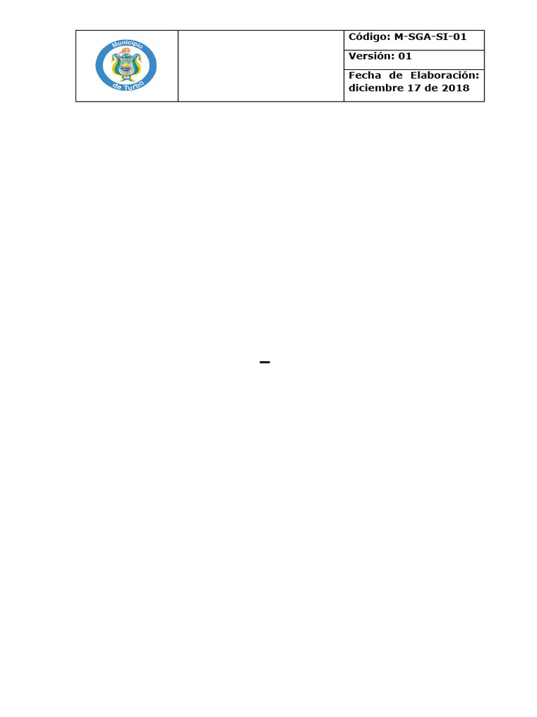 M-Sga-Si-01 Manual de Procesos y Procedimientos | PDF | Business