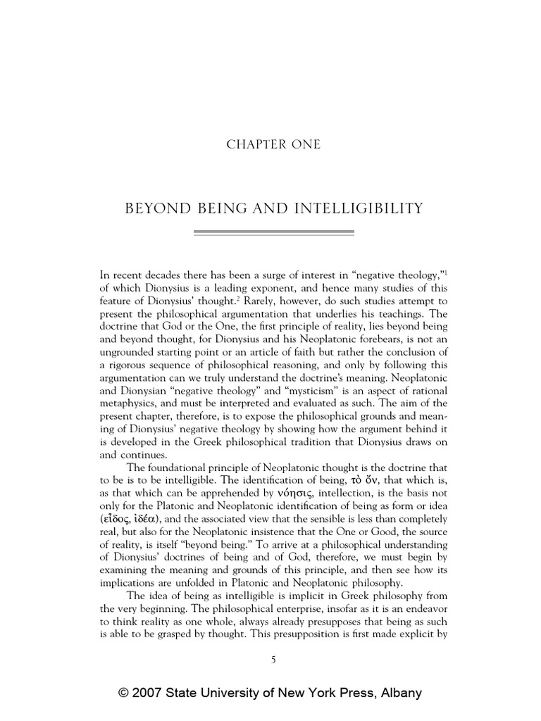 Good Beyong Being | PDF | Nous | Neoplatonism