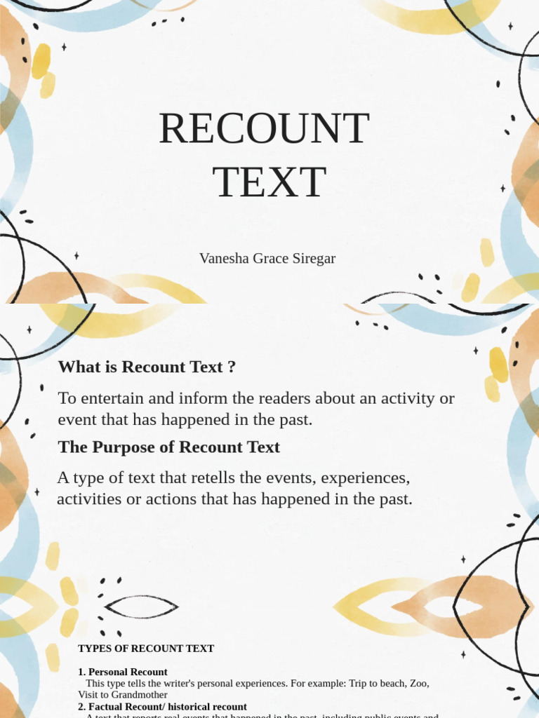 Recount Text Overview for Kelas 10 | PDF