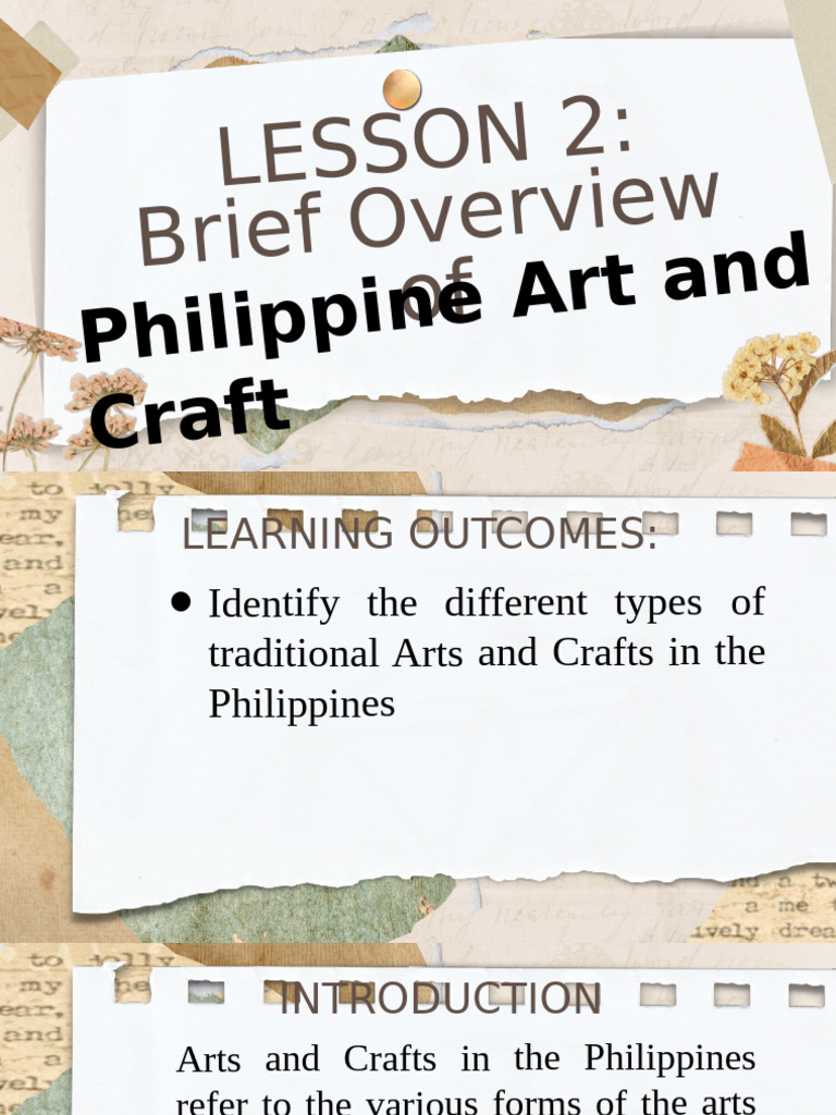 Lesson 2 - Brief Overview of Philippine Art and Craft | PDF | Weaving ...