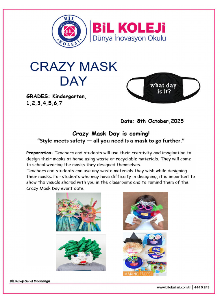 Crazy Mask Day Celebration Guide | PDF | Mask | Clothing