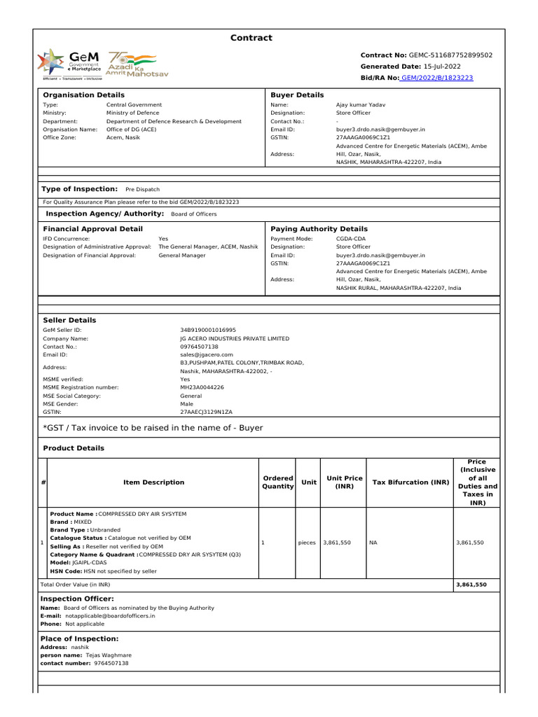 Gemc 511687752899502 15072022 | PDF | Procurement | Specification ...