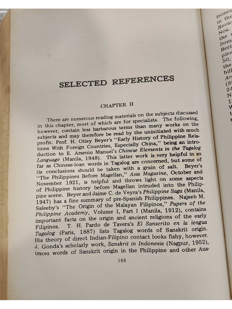History of The Filipino People Selected References | PDF