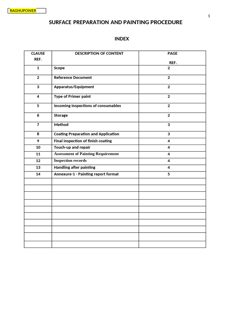 Painting Procedure For Sampling Coolers | PDF | Paint | Coating