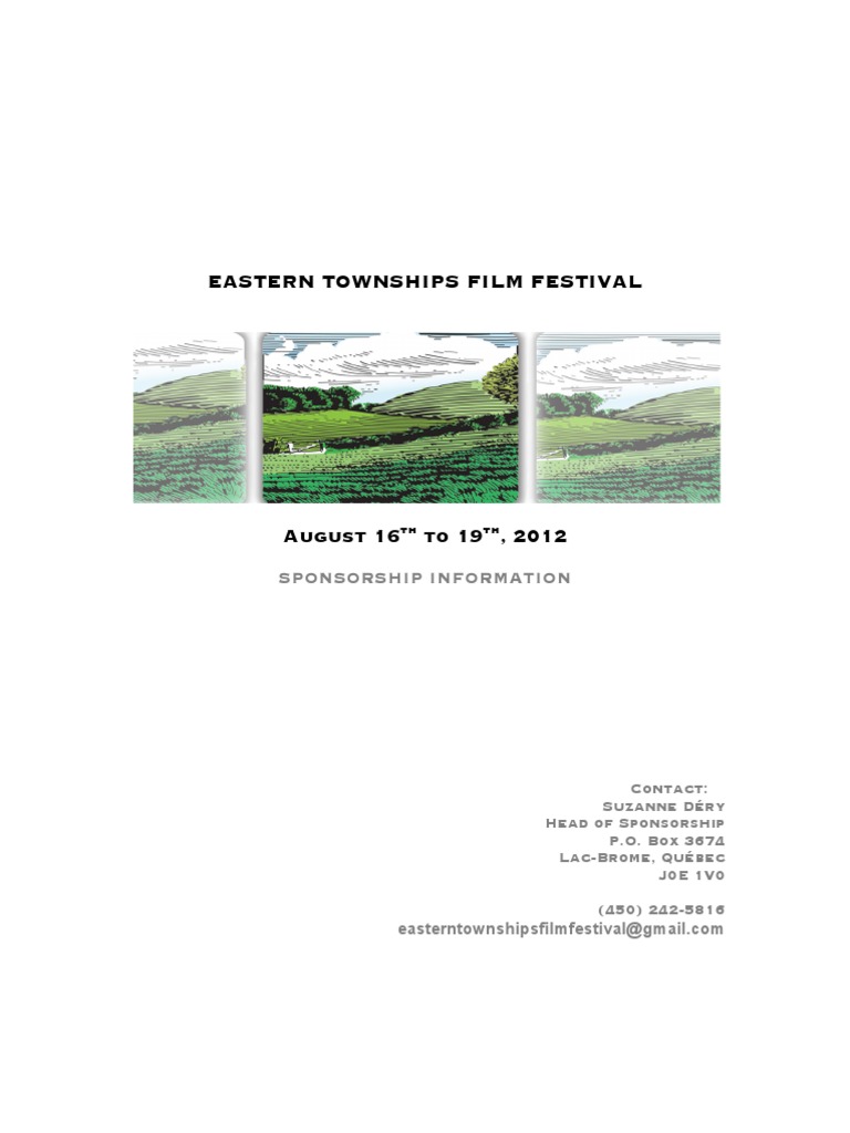 ETFF Sponsorship Dossier | PDF | Filmmaking | Sponsor (Commercial)