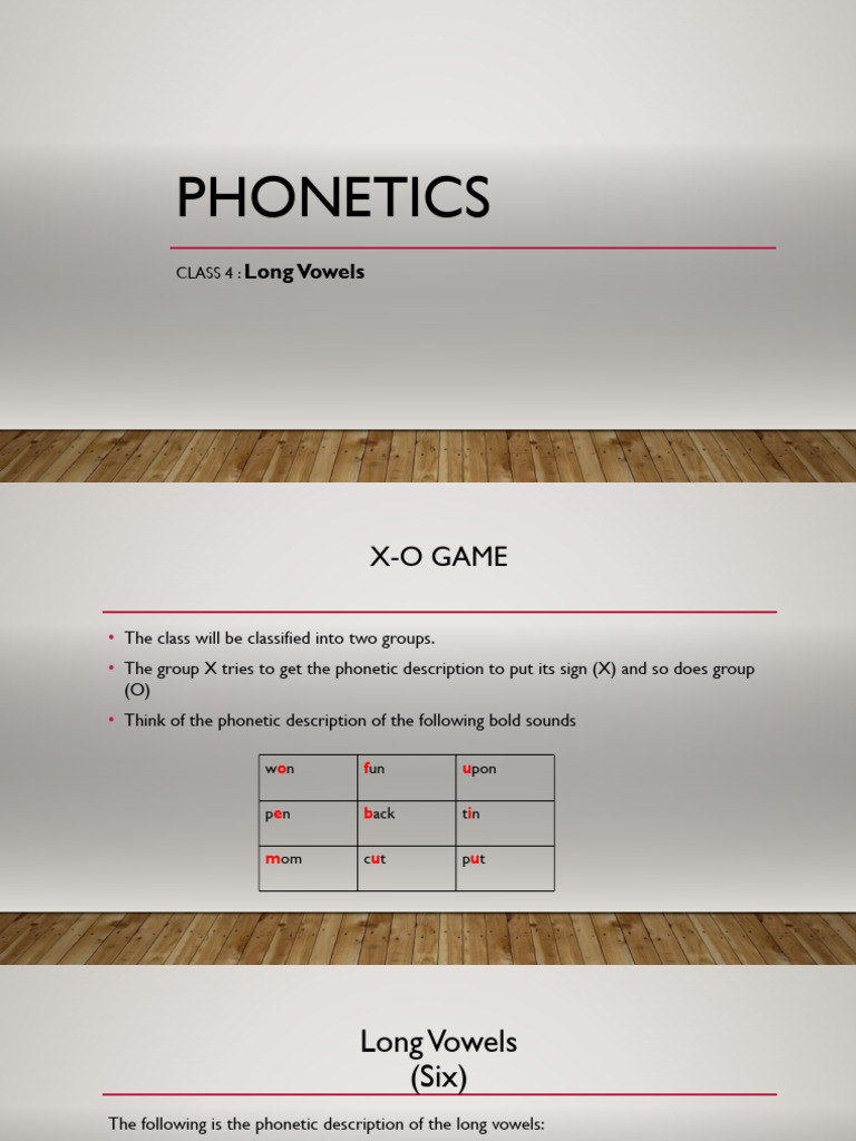 Phonetics Class 4 Long Vowels | PDF | Vowel | Phonetics