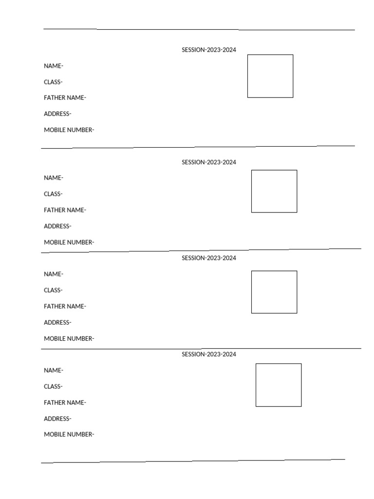 Student Registration Form 2023-2024 | PDF