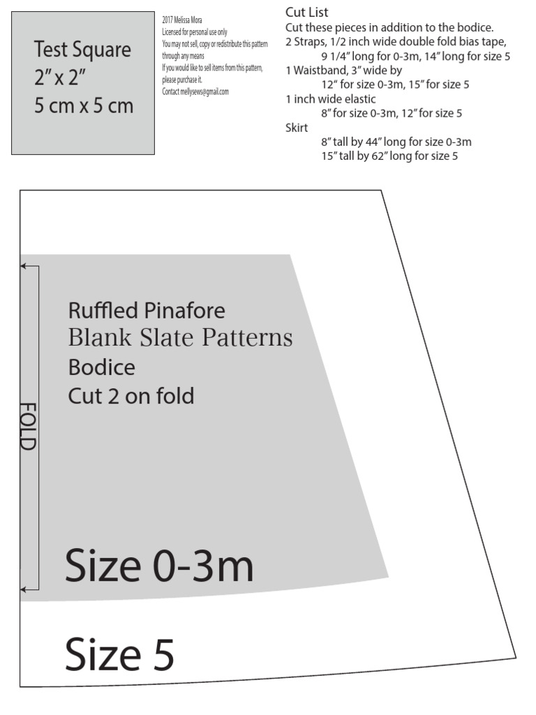 Ruffled Pinafore Pattern | PDF