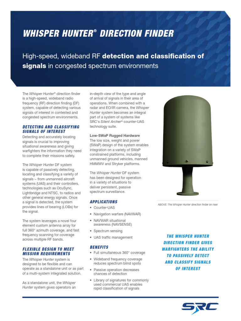 Whisper Hunter RF Direction Finder System | PDF | Broadcast Engineering ...