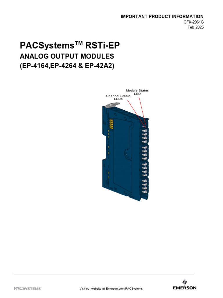 EP-4164 Analog Output Module Info | PDF | Electrical Connector | Power ...