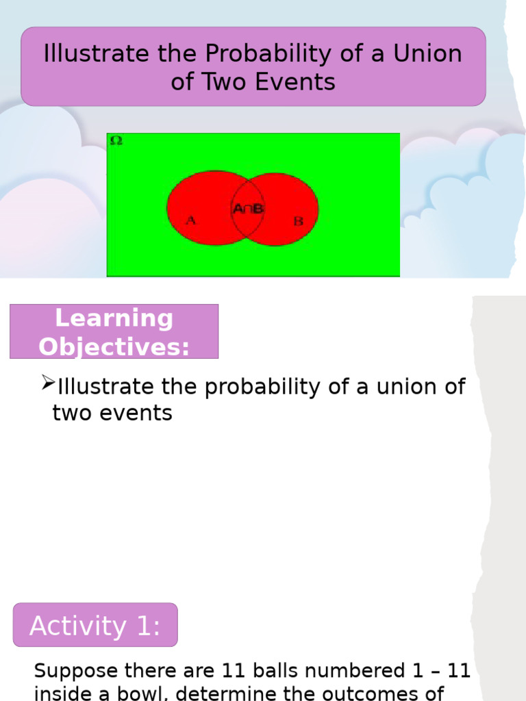 Probability of Union of Two Events | PDF | Probability | Measure Theory