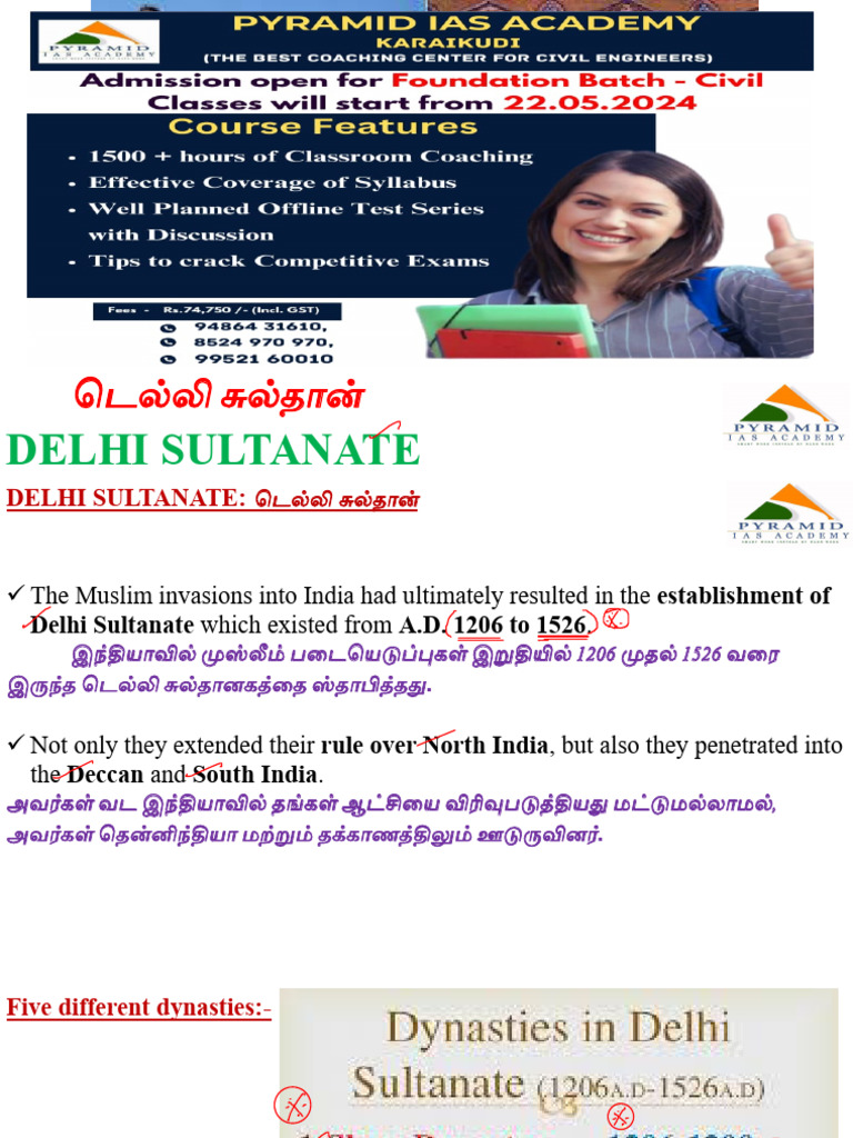 DELHI SULTANATES - Annotated-1 | PDF