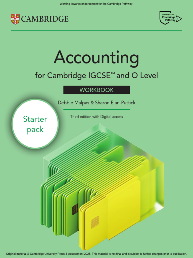 Cambridge IGCSE Accounting Workbook | PDF | Debits And Credits ...