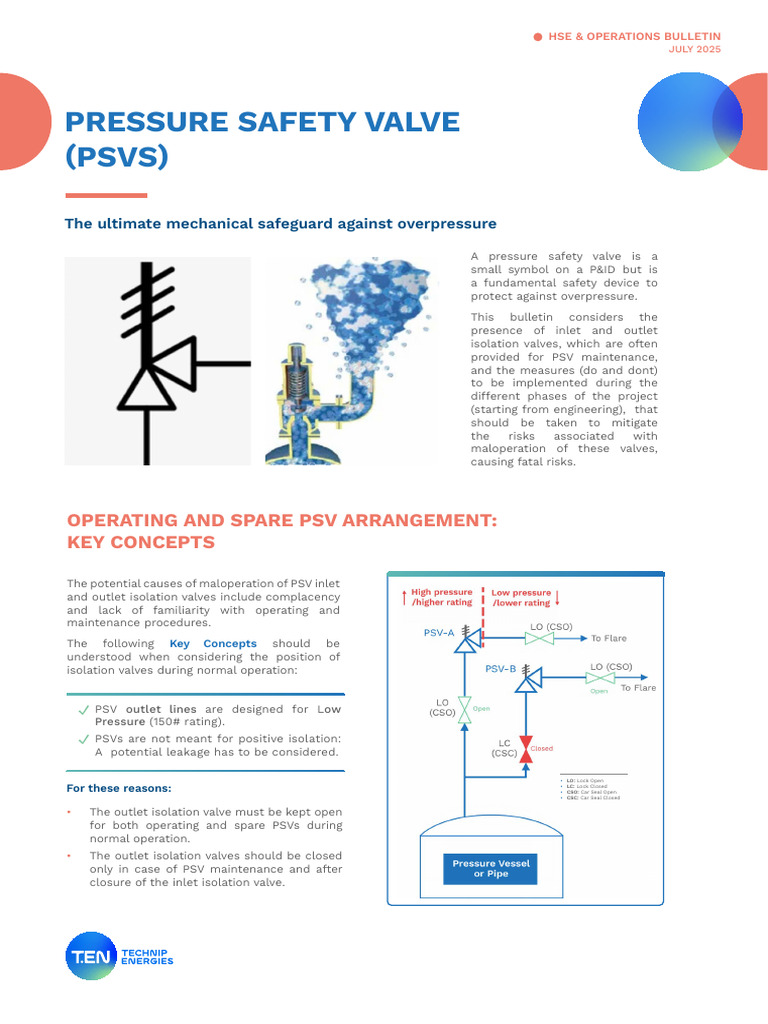 PSV Operation and Maintenance Guidelines | PDF | Valve | Safety