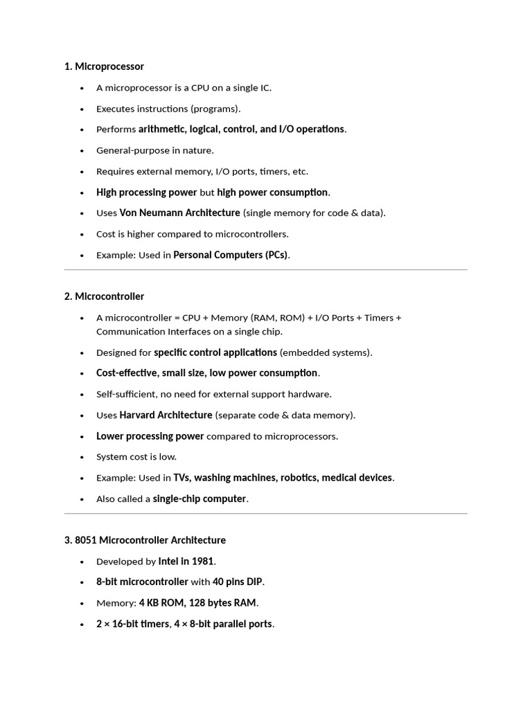 micro | PDF | Microcontroller | Central Processing Unit