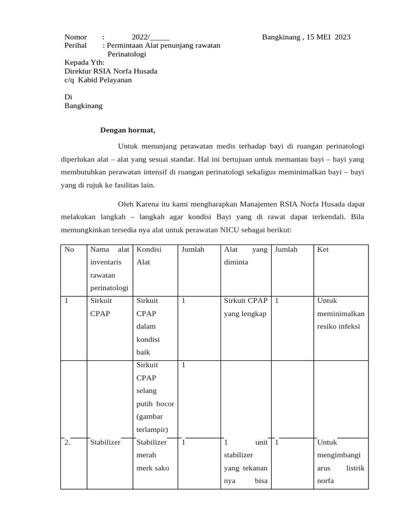 Surat Pengajuan | PDF