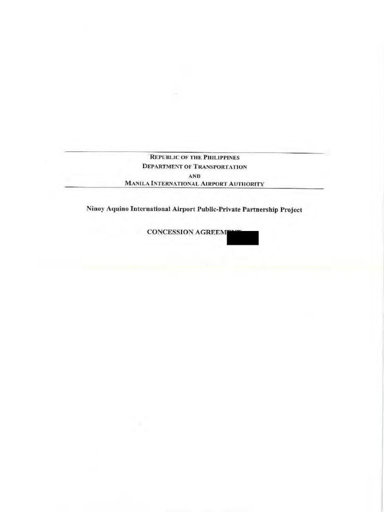 NAIA PPP Project Concession Agreement Redacted Compressed | PDF