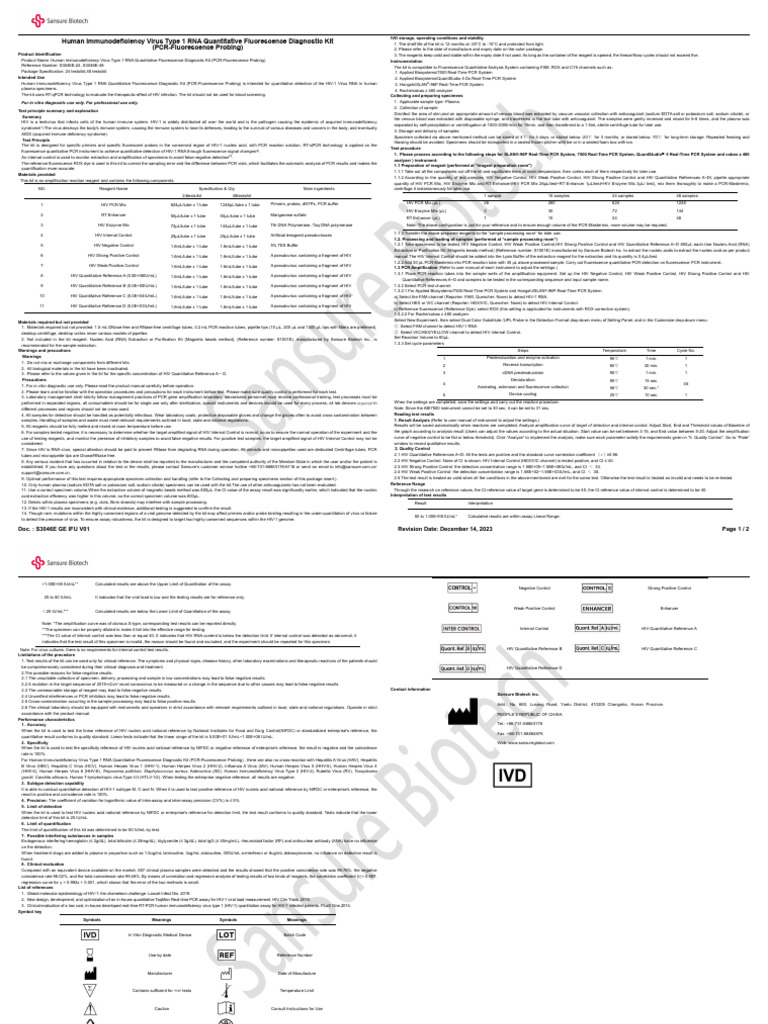IFU of S3046E GE V01 20231214 PN340400588 PDF | PDF | Polymerase Chain ...