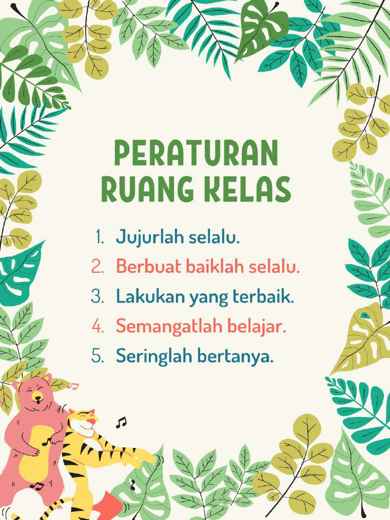 Poster Aturan Kelas Petualangan | PDF