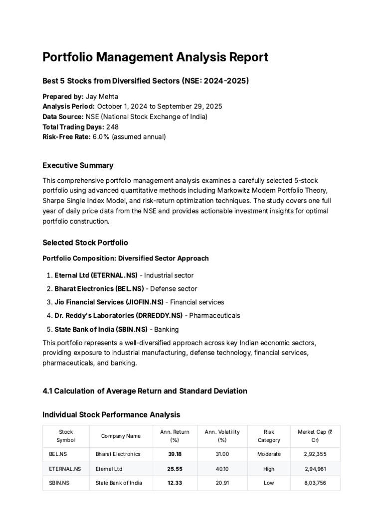 CHAP4 Diversified | PDF | Diversification (Finance) | Modern Portfolio ...