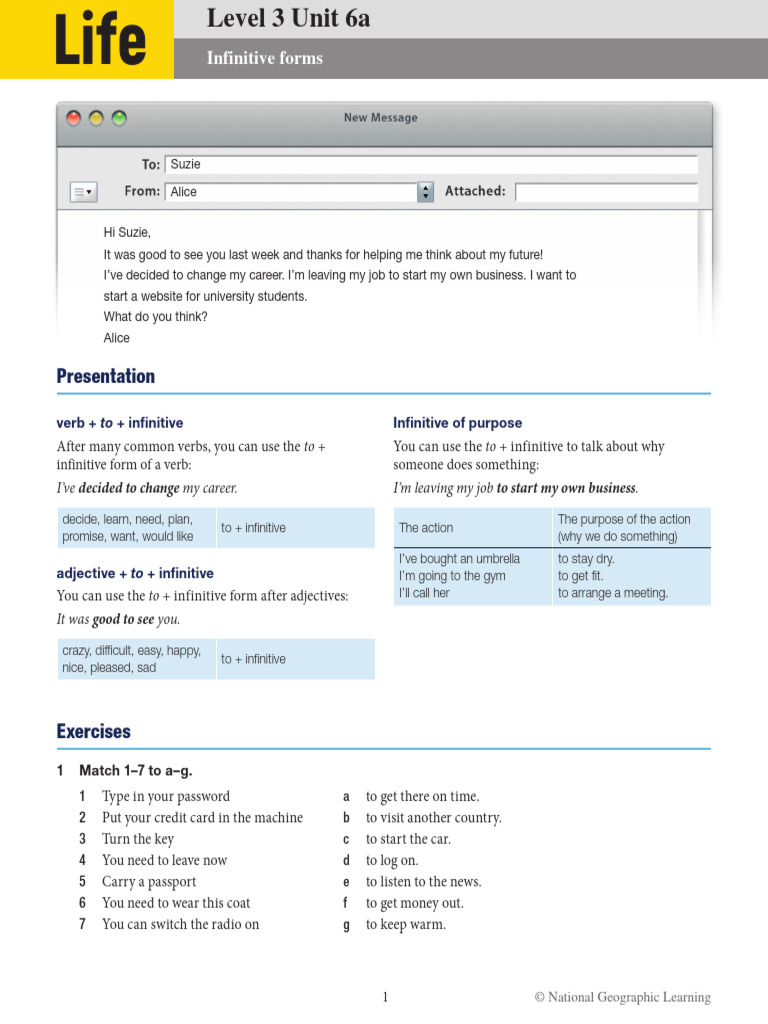 Infinitive Forms and Usage Guide | PDF | Syntax | Linguistics