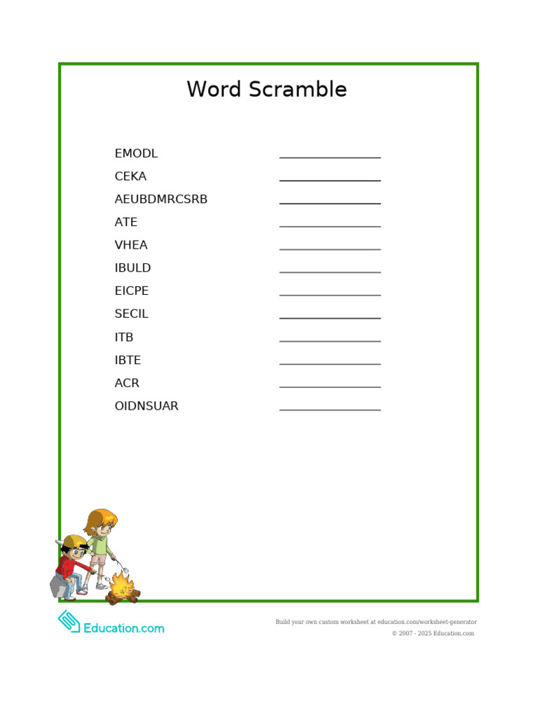 Word Scramble | PDF