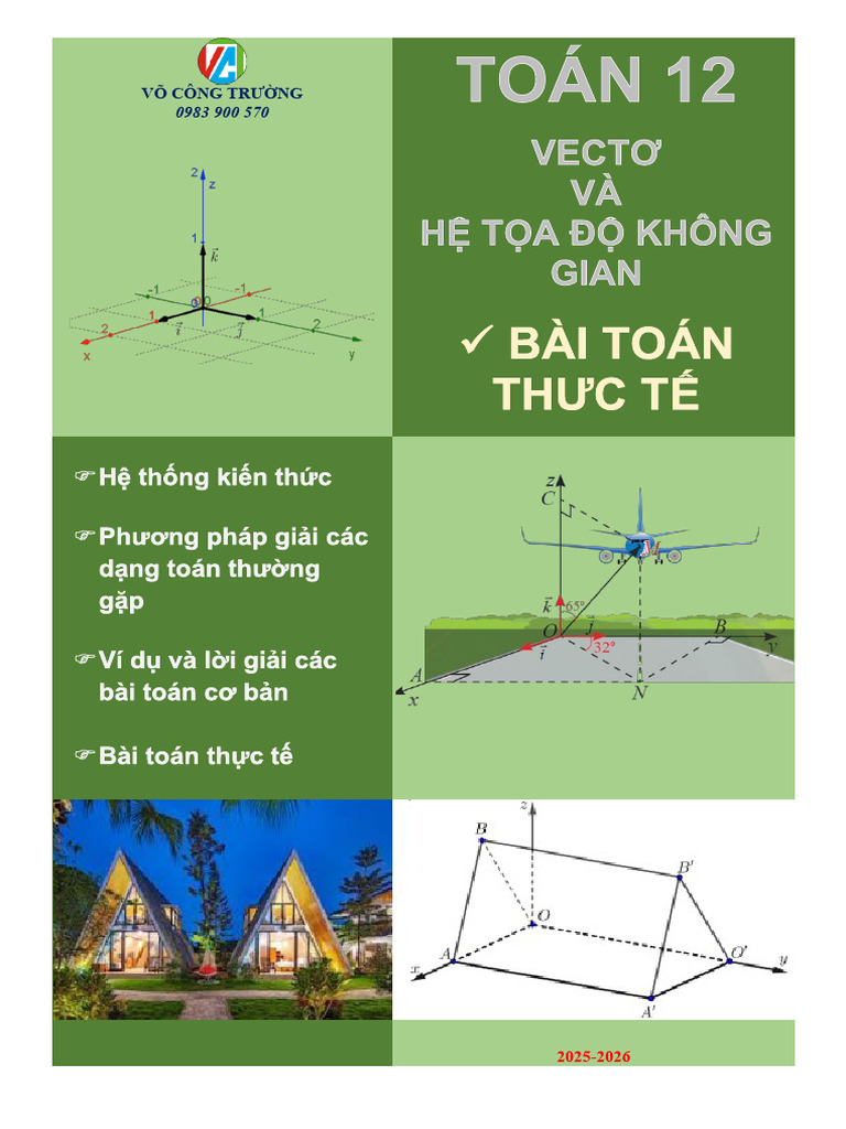 Vecto Va He Toa Do Trong Khong Gian Toan 12 Vo Cong Truong | PDF