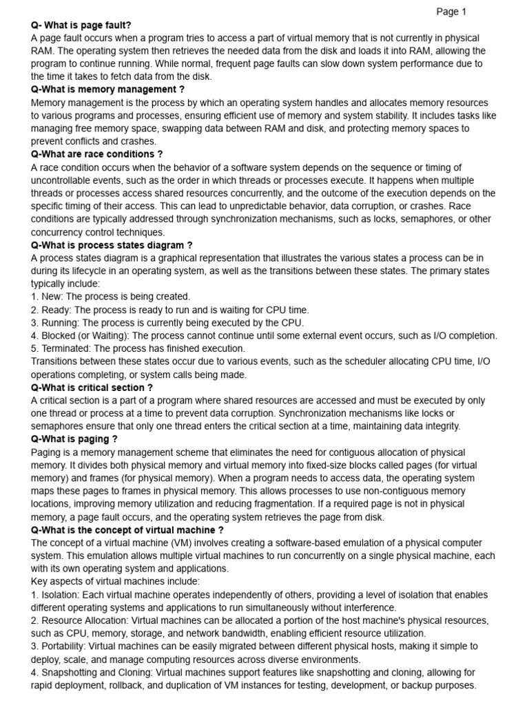 QA-operating System and Shell Programing | PDF | Operating System ...