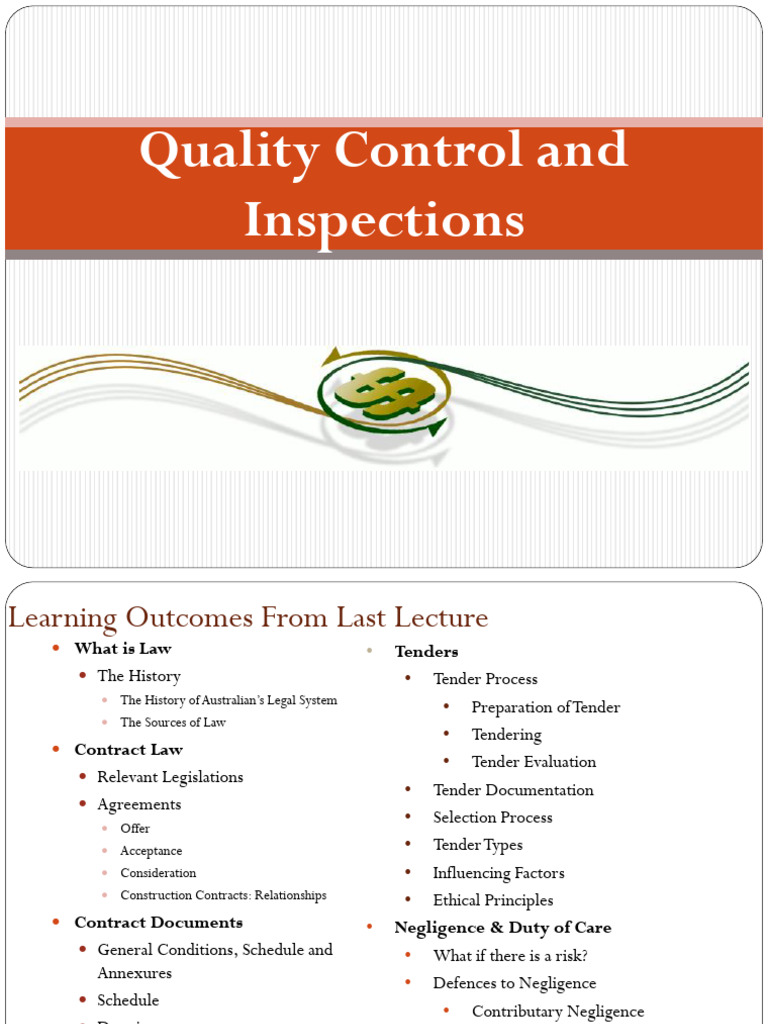 L3 Quality Control and Inspections AMK v4 | PDF | Risk | Quality Management