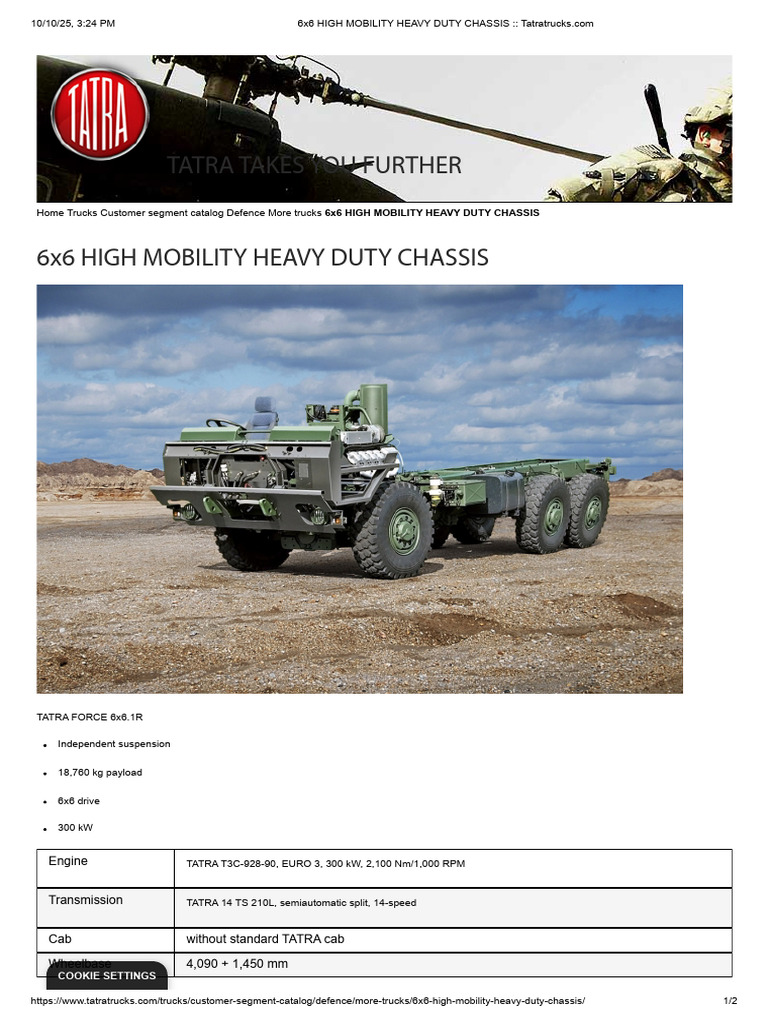 6x6 High Mobility Heavy Duty Chassis | PDF | Truck | Vehicles