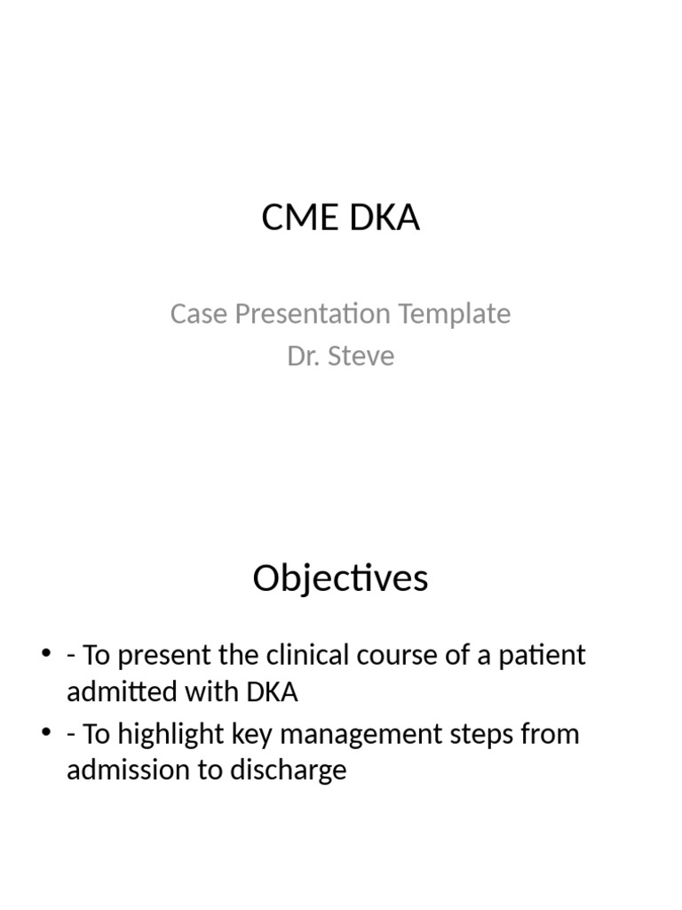 CME DKA Template | PDF