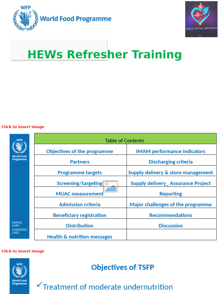 HEWs Refresher Training Overview | PDF | Malnutrition