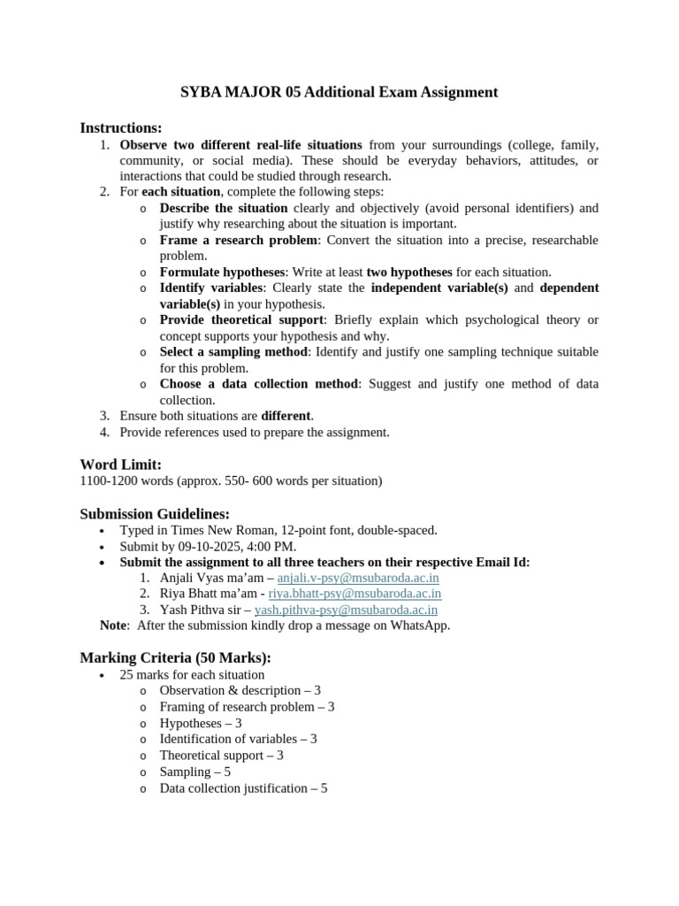 Syba Major 05 Addtional Exam Assignment | PDF