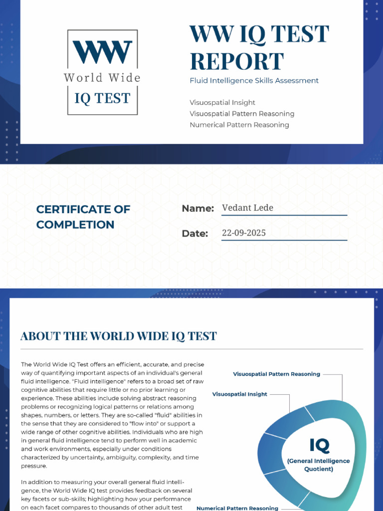 IQ Test Paper | PDF