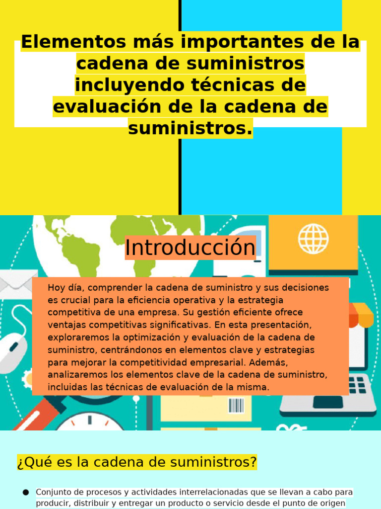 Elementos Más Importantes de La Cadena de Suministros Incluyendo ...