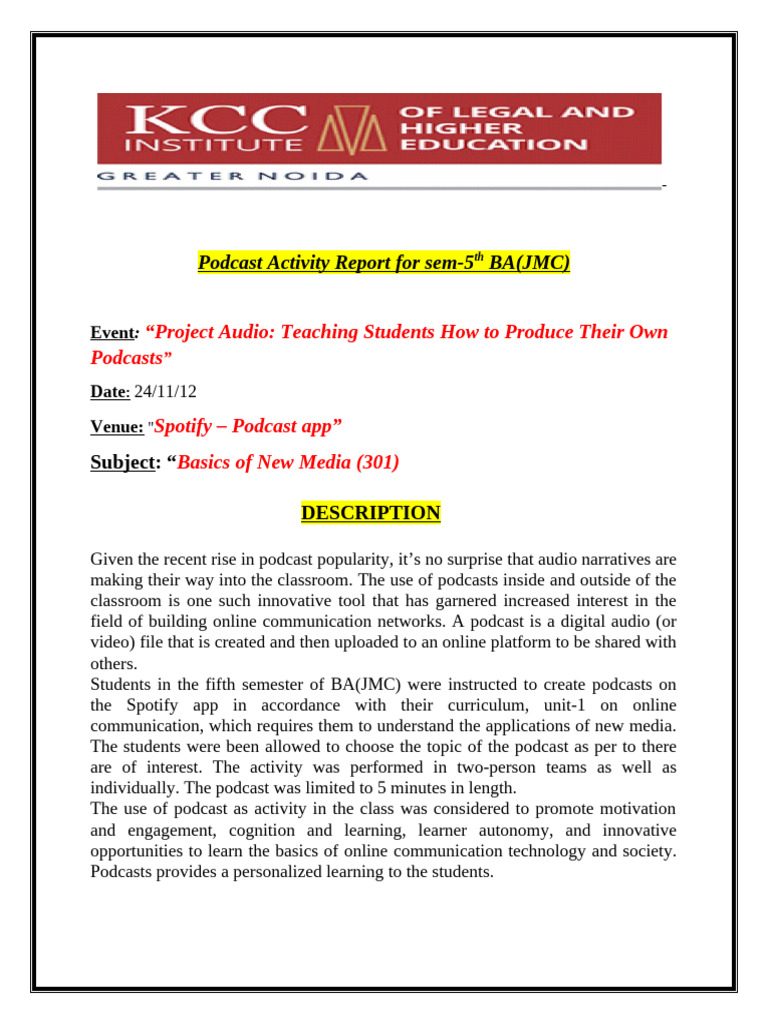 Podcast Activity | PDF