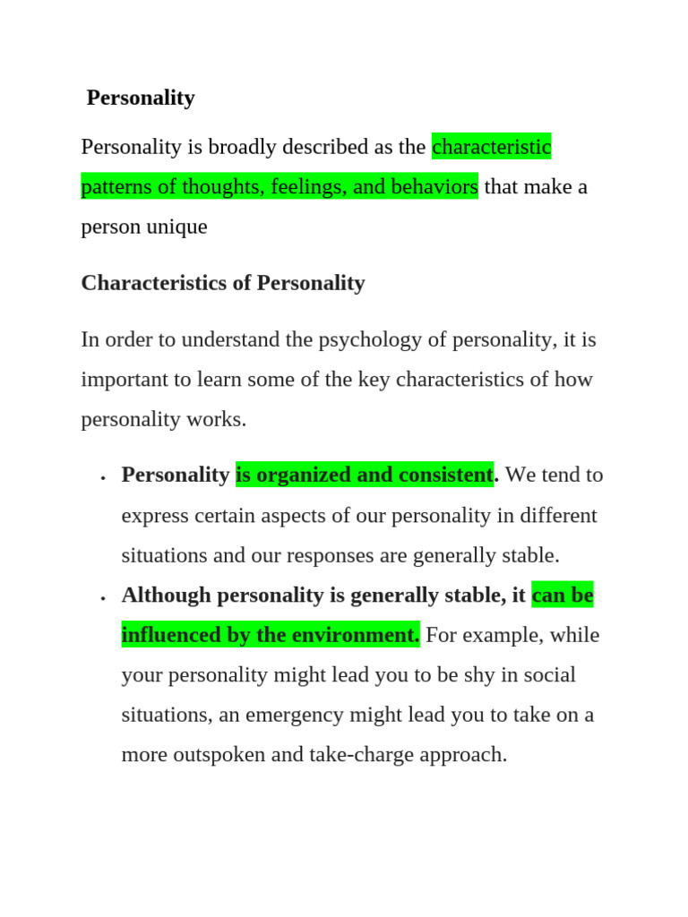 Personality Theories Introduction | PDF | Humanistic Psychology ...