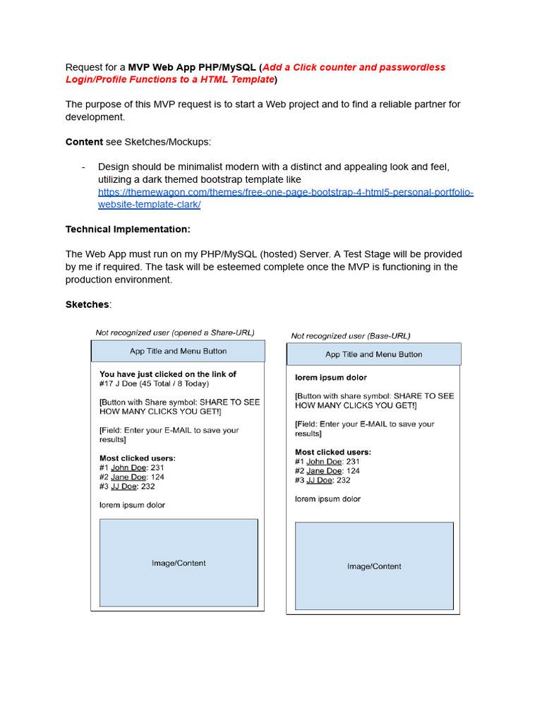 MVP Web App: Click Counter & Login Features | PDF | World Wide Web ...